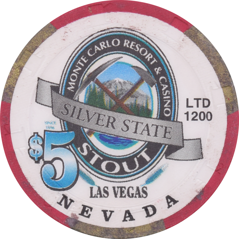 Monte Carlo Resort & Casino Las Vegas Nevada $5 Silver State Stout Chi