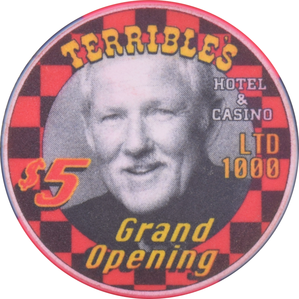 Terrible's Hotel Casino Las Vegas Nevada $5 Jerry Herbst Grand Opening