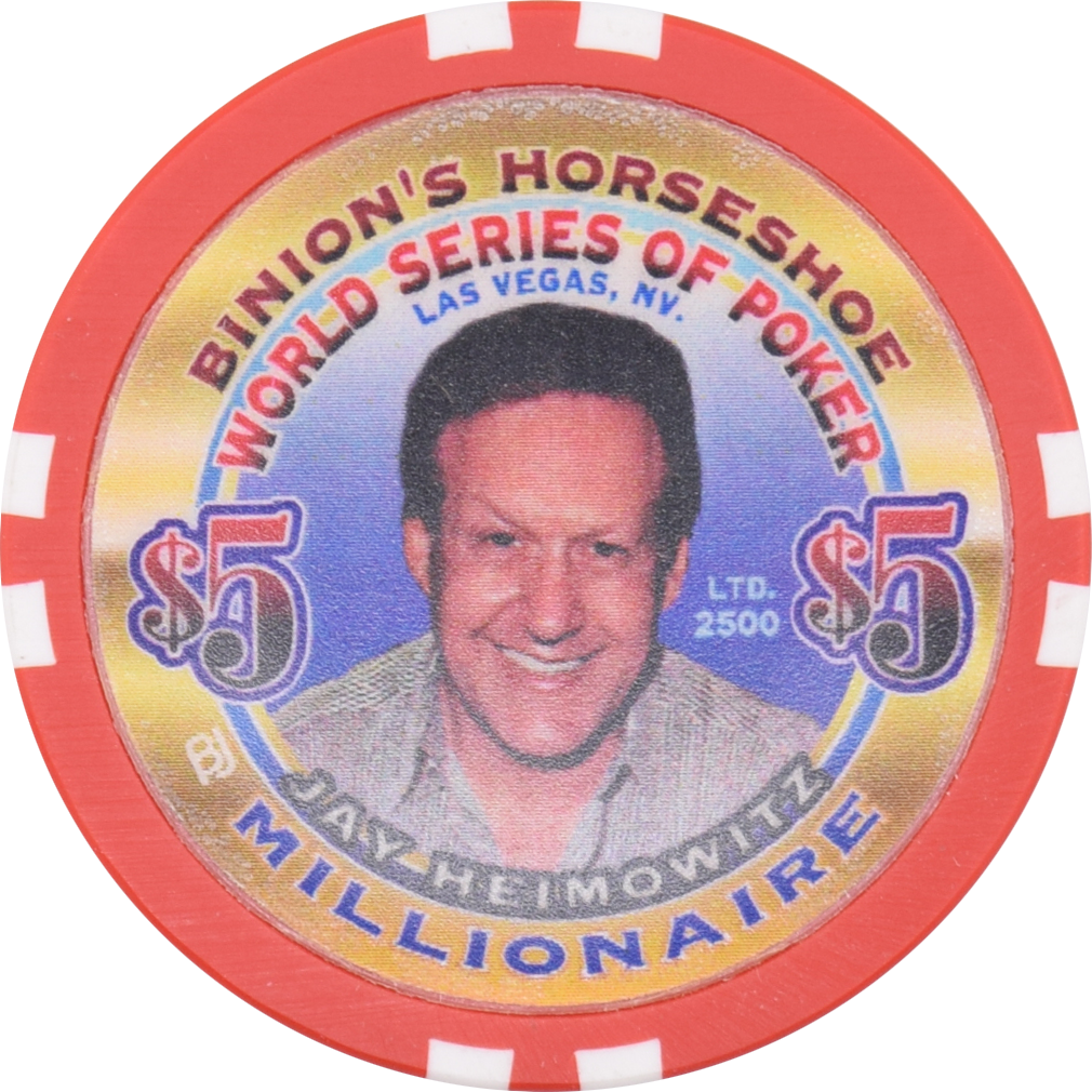 Horseshoe Club Casino Las Vegas Nevada $5 WSOP Jay Heimowitz Millionai
