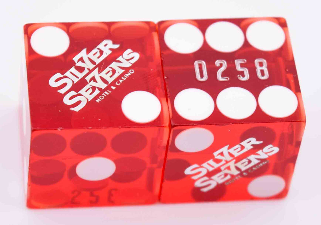 Silver Sevens Hotel & Casino Las Vegas Nevada Pair of Used Dice