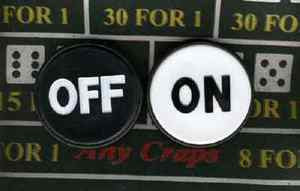 Craps 3" ON / OFF Puck
