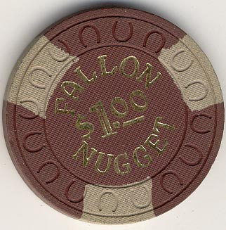 Fallon Nugget Casino Fallon Nevada $1 Chip 1980s