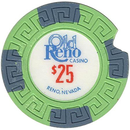 Old Reno Casino Reno Nevada $25 Chip notched 1973