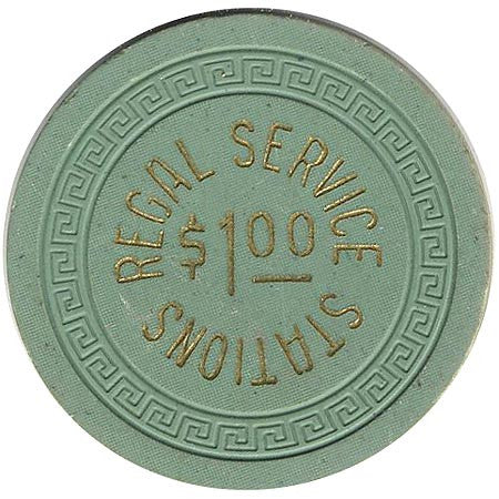 Regal Service Station Casino Reno Nevada $1 Chip 1950s