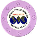 World Trade Center Casino Las Vegas Nevada Purple Roulette Chip